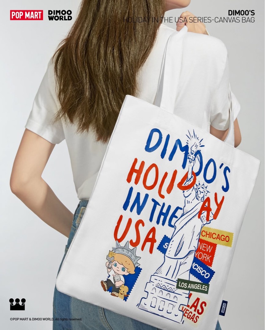 Dimoo Holiday in USA Tote Bag, Hobbies & Toys, Toys & Games on Carousell