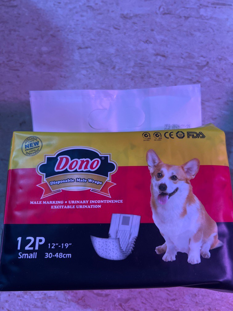 Dono Dog Diapers, Pet Supplies, Health & Grooming Supplies on Carousell