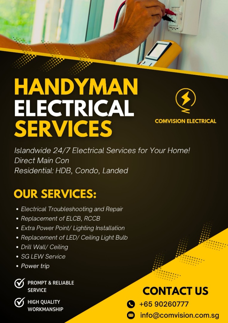 Handyman electrical services: Blackout, Power Trip, Light Bulb Issues ...