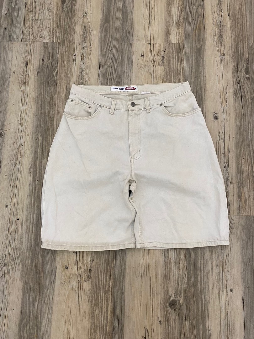 Faded Glory Cream Baggy Jorts, Men's Fashion, Bottoms, Shorts on Carousell