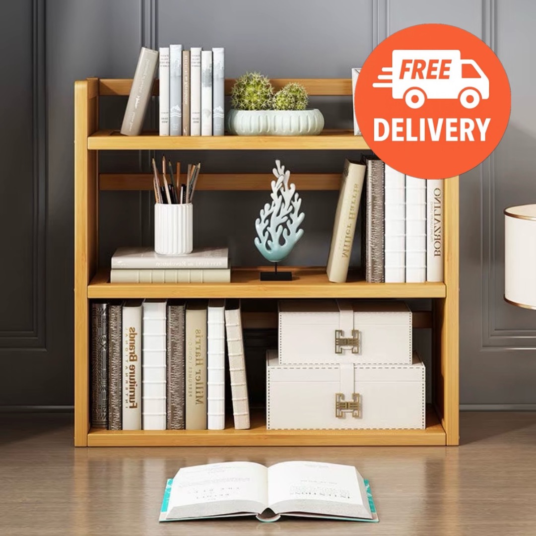 [FREE DELIVERY] Compact Desktop Bookcase | Multi-Tier Bookshelf Cabinet ...