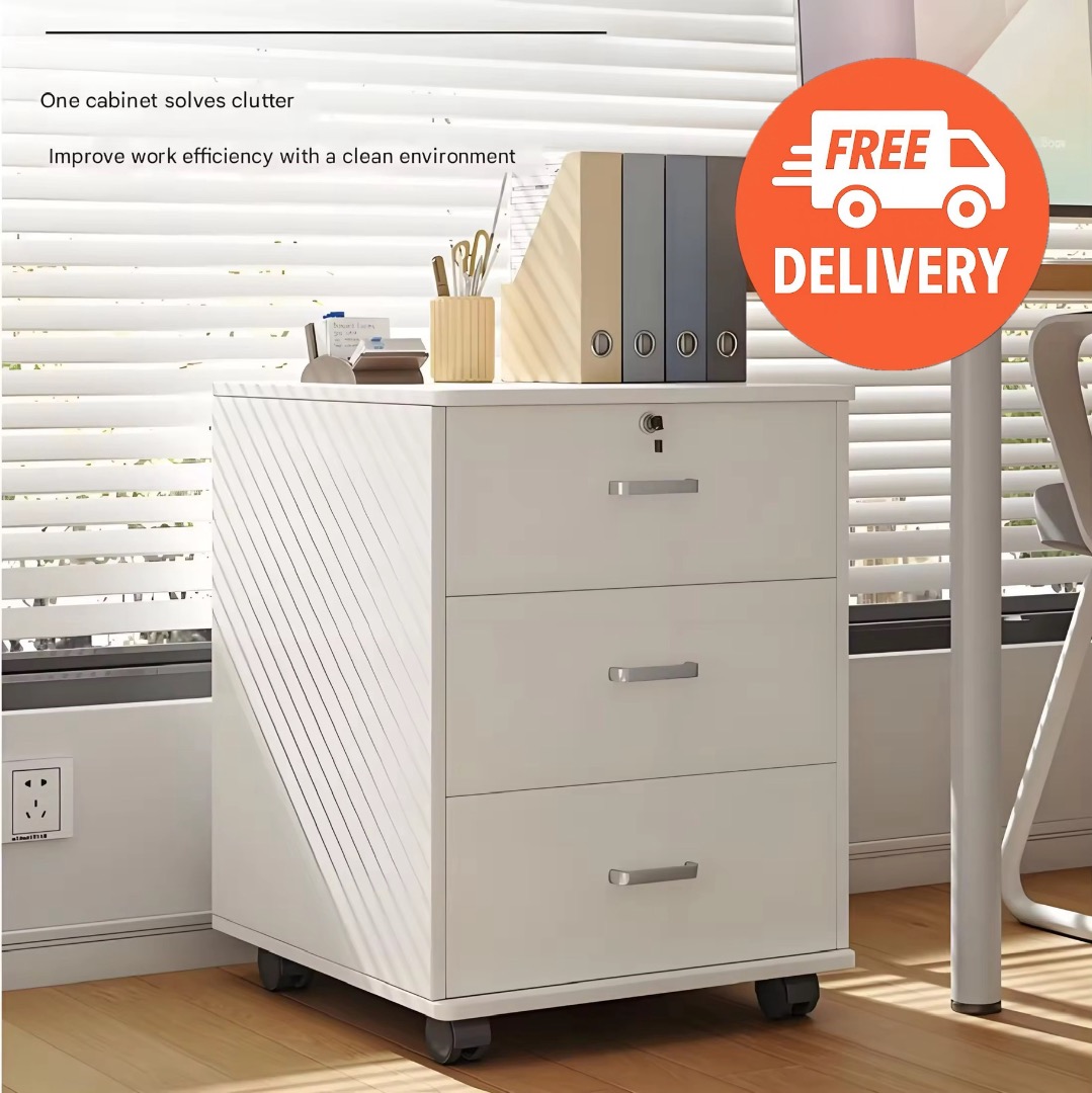 [FREE DELIVERY] Mobile Filing Cabinet | Office Drawer Cabinet With Lock ...