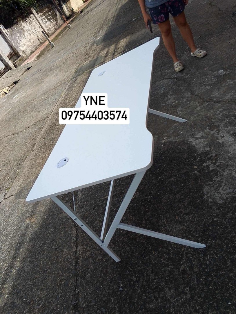 Gaming table white, Furniture & Home Living, Furniture, Tables & Sets ...