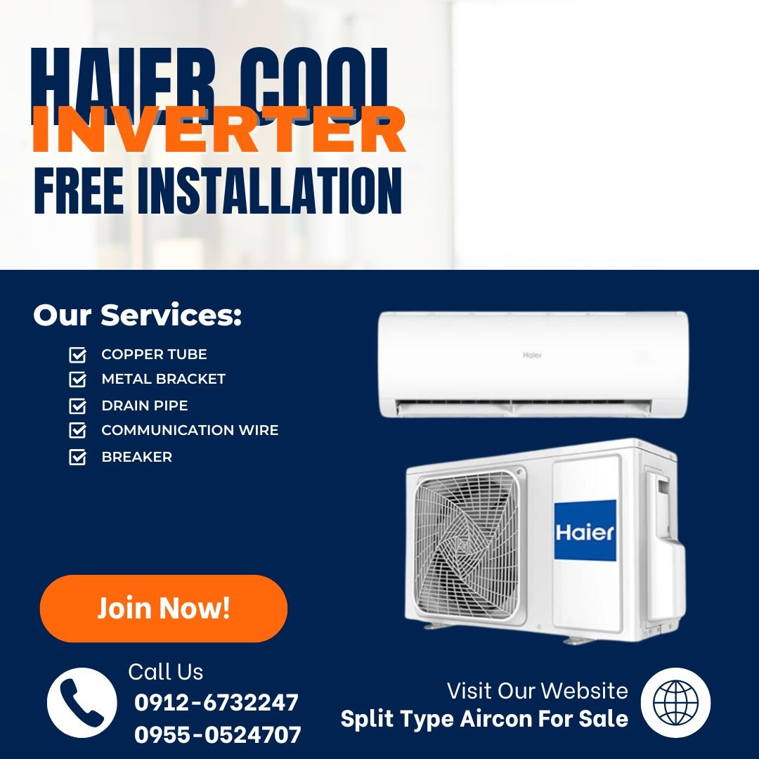 HAIER COOL PRO INVERTER SPLIT TYPE AIRCON, TV & Home Appliances, Air ...