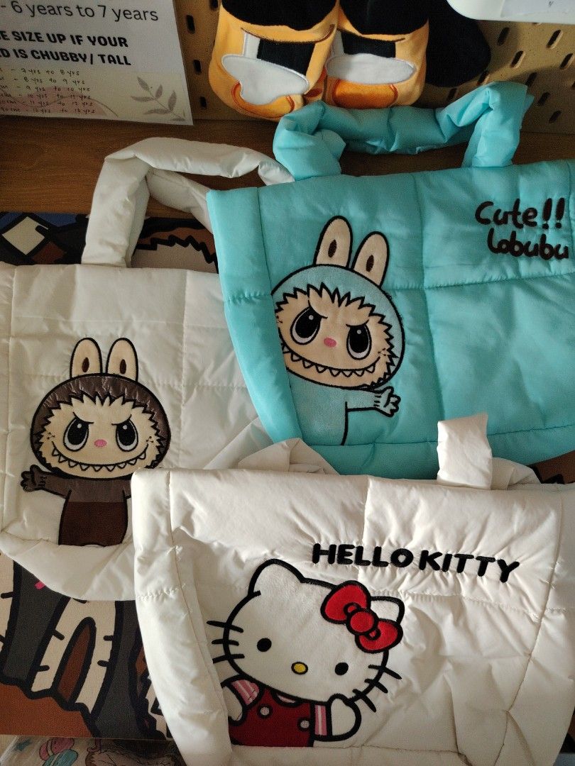 Hello Kitty & Labubu Tote, Women's Fashion, Bags & Wallets, Tote Bags ...
