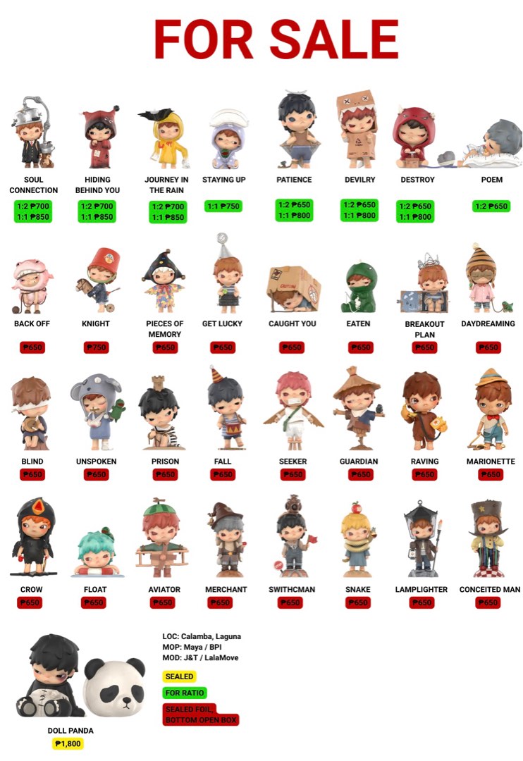 Hirono Figures (Echo, Mime, TOO, Little Mischief), Hobbies & Toys, Toys ...