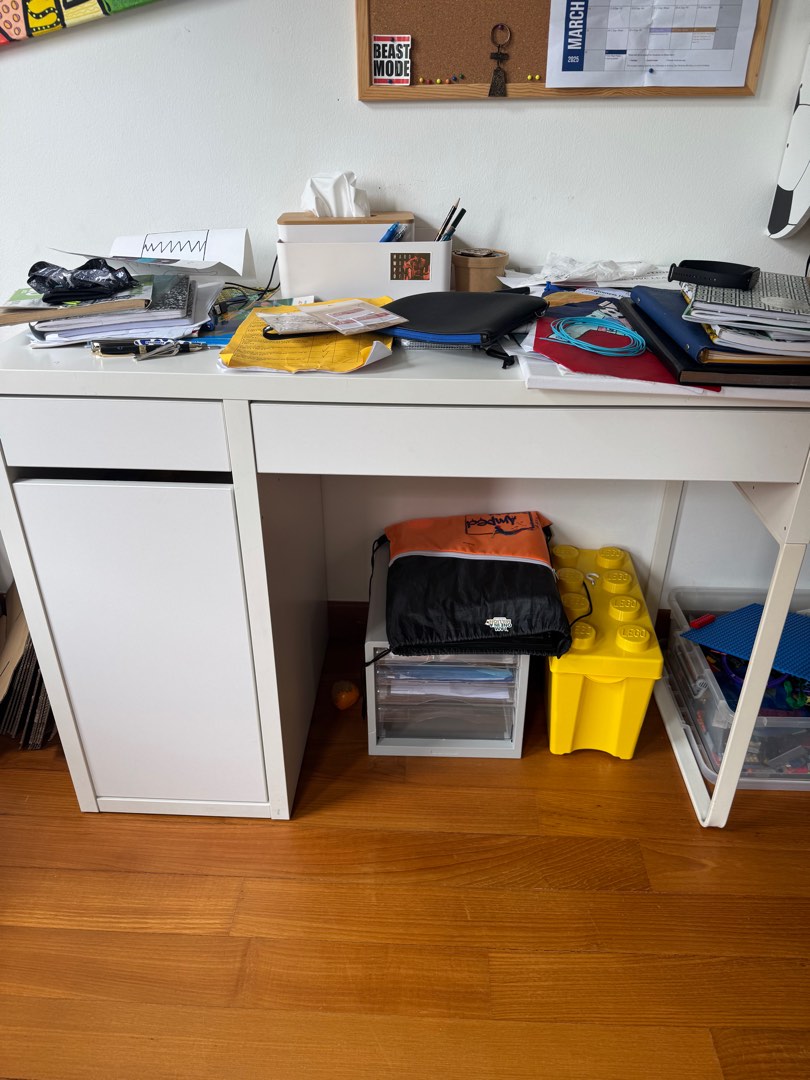Ikea Study Table MICKE, Furniture & Home Living, Furniture, Tables ...