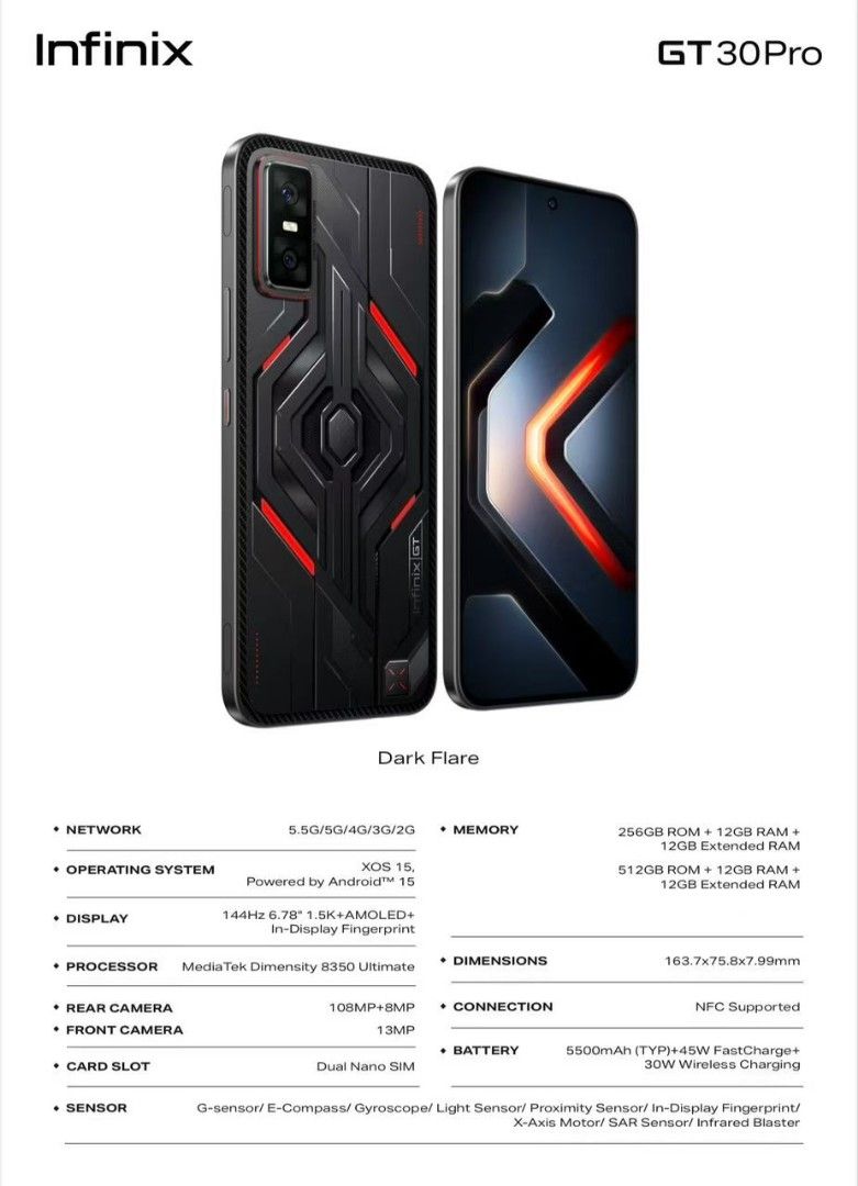 Infinix GT 30 Pro 5G | 24GB RAM & 512GB ROM | MPL Official Tournament ...