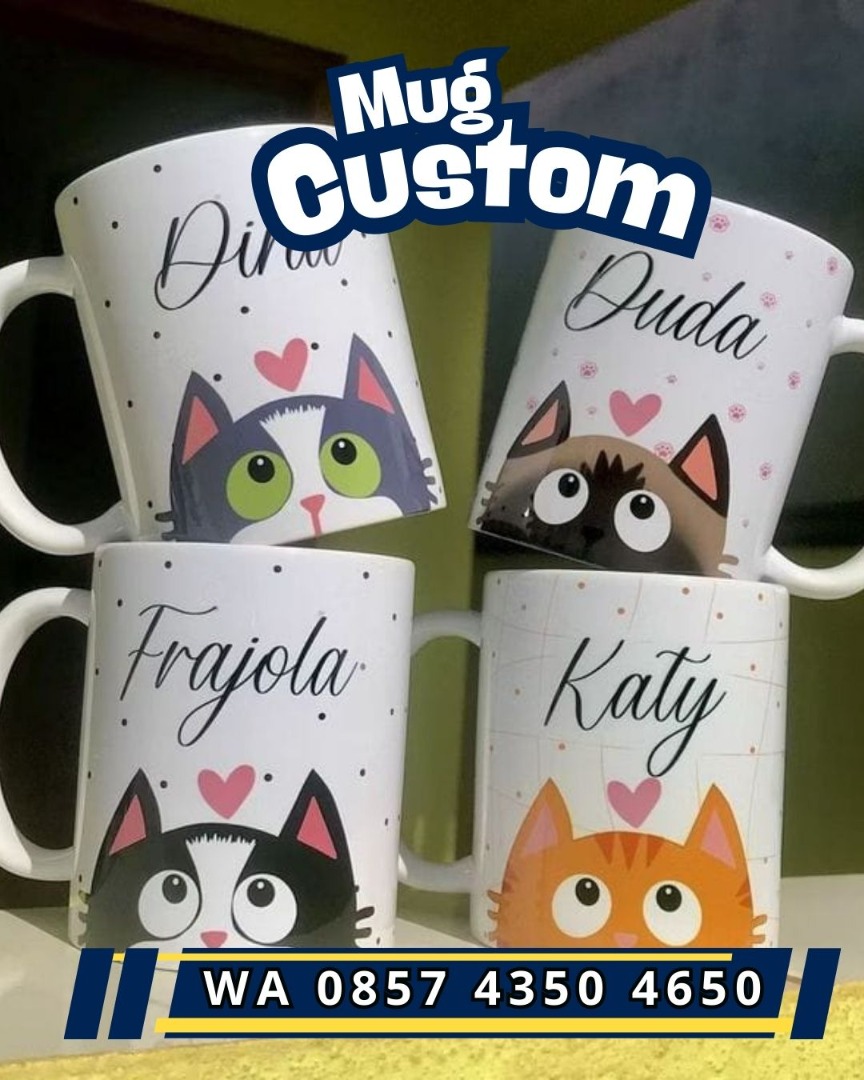 Jual Mug Custom Foto dan Tulisan Free Desain Bisa Sehari Jadi di Kendal ...