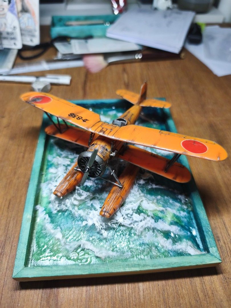 Kawanishi K5Y2 type 93 willow japanese navy trainer 1:72 on sea diorama ...