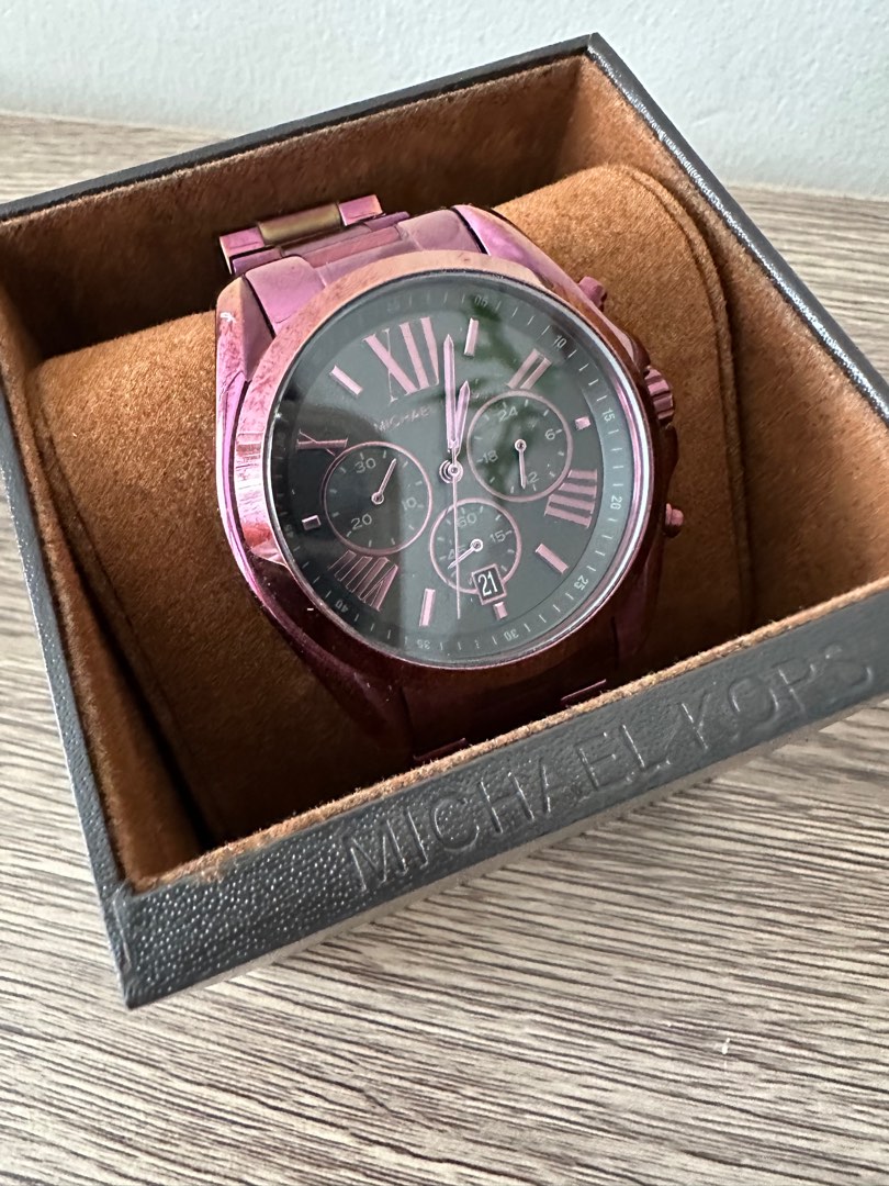 Limited Edition MK-6398 Bradshaw Plum Watch, Women's Fashion, Watches ...