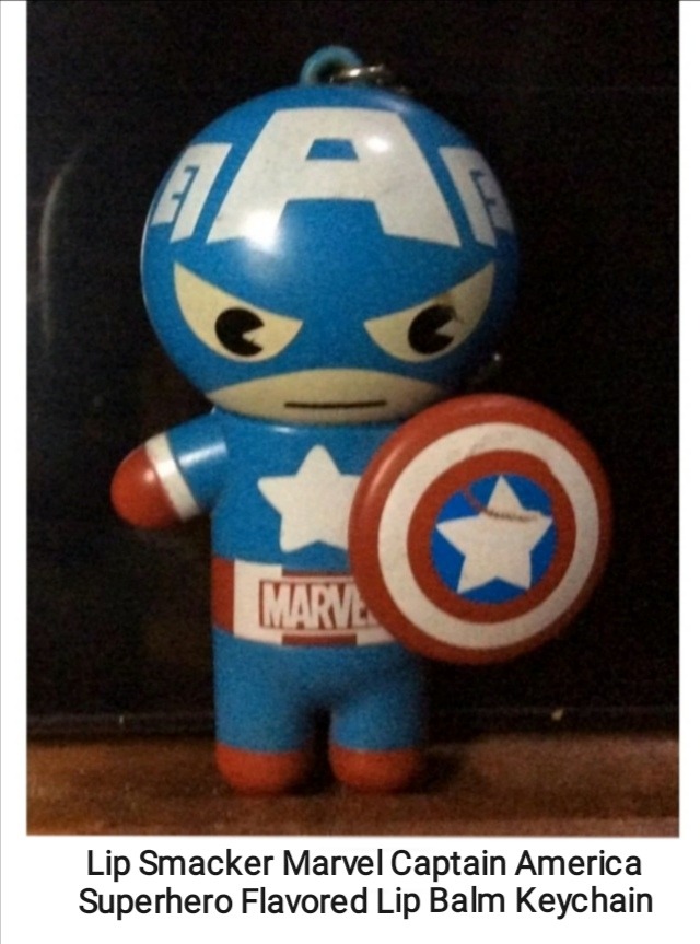 Lip Smacker Marvel Captain America Superhero Flavored Lip Balm Keychain ...