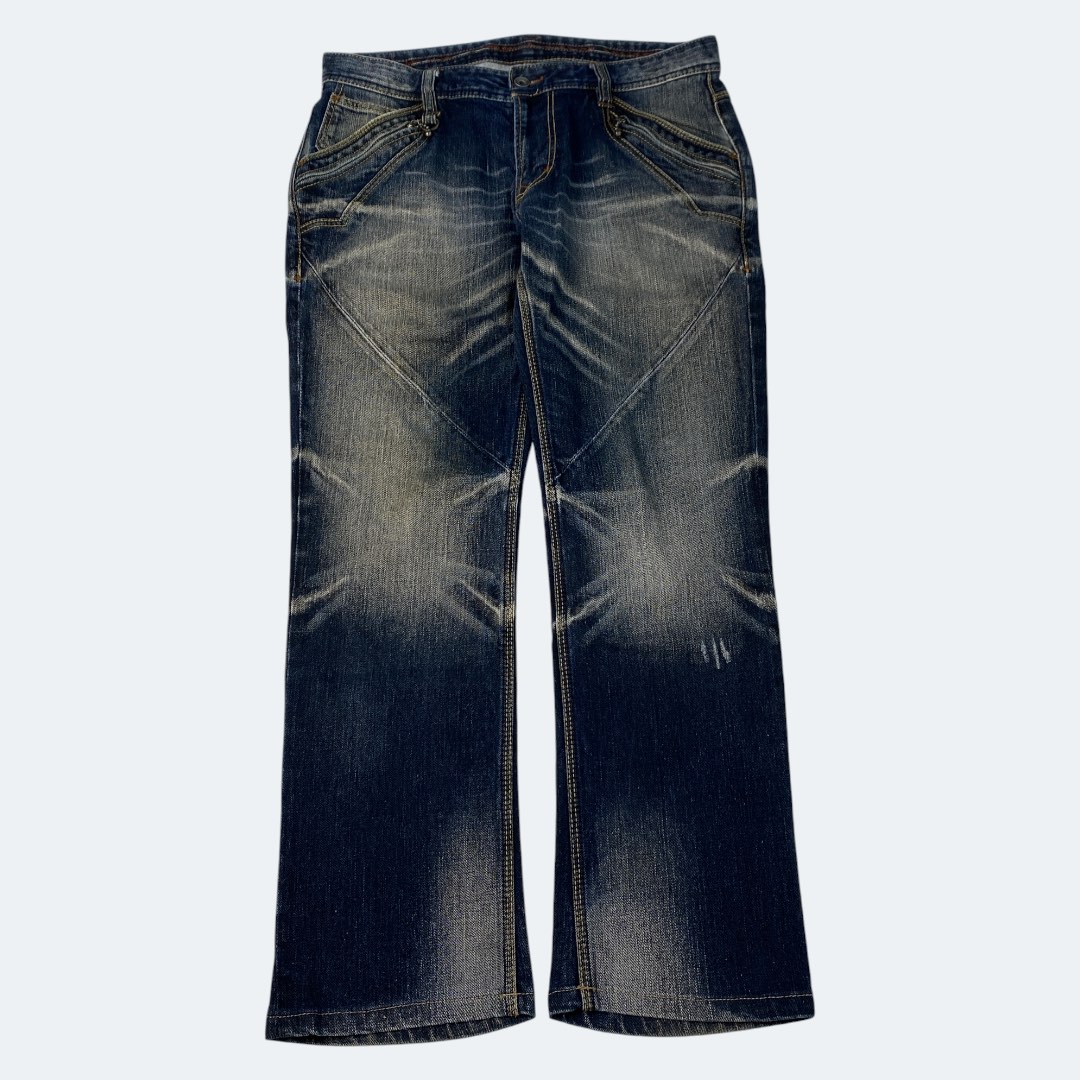 Nicole club for men fading jeans - japanese brand,flared jeans pants ...