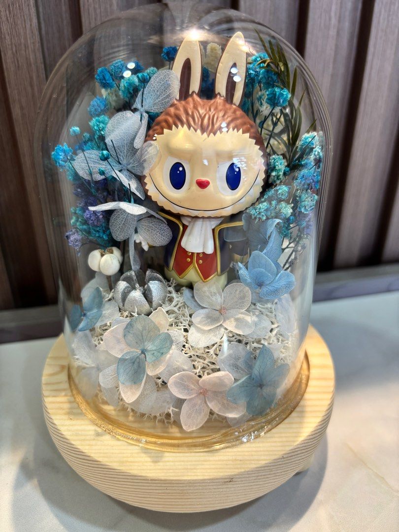 Popmart Labubu in blue ridge bloom, Furniture & Home Living, Home Decor ...