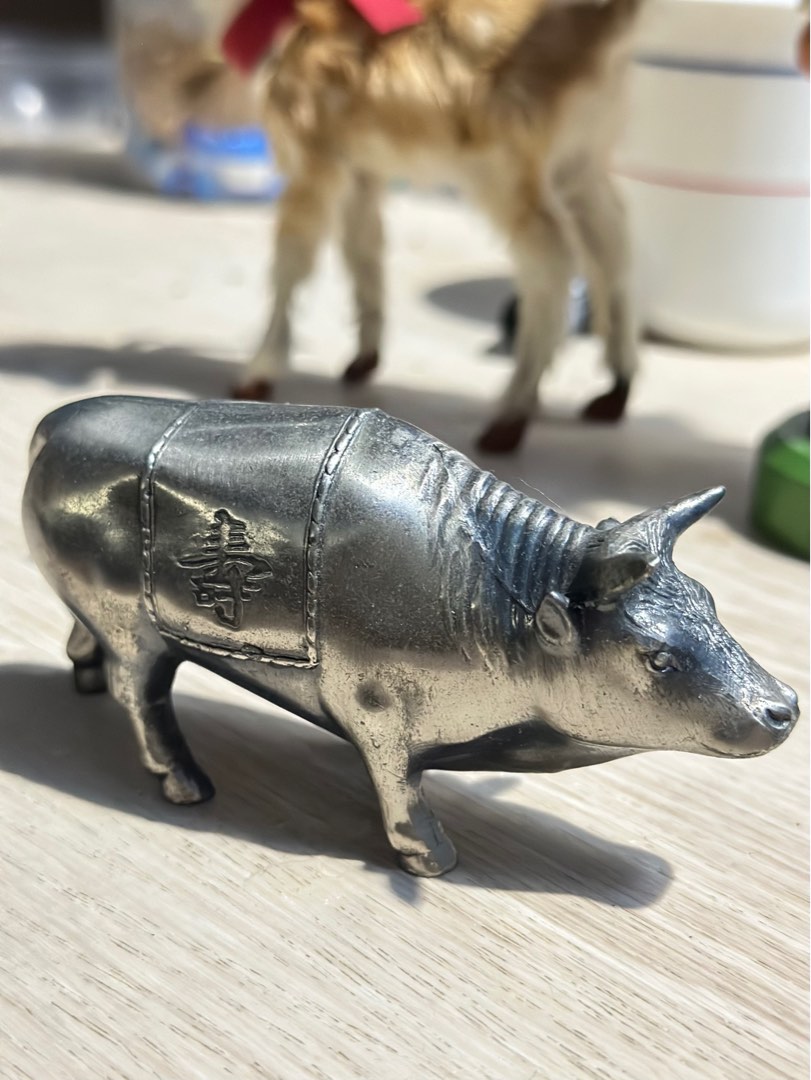 Prosperity Bull / Silver metal bull / Life and Blessings Lucky Bull ...