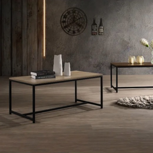 Rectangular Living Room Table | Minimalist Coffee Table Design | Black ...