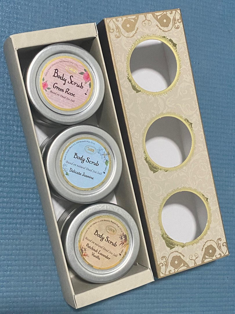 SABON - Body Scrub Trio (60g x 3), Beauty & Personal Care, Bath & Body, Bath on Carousell