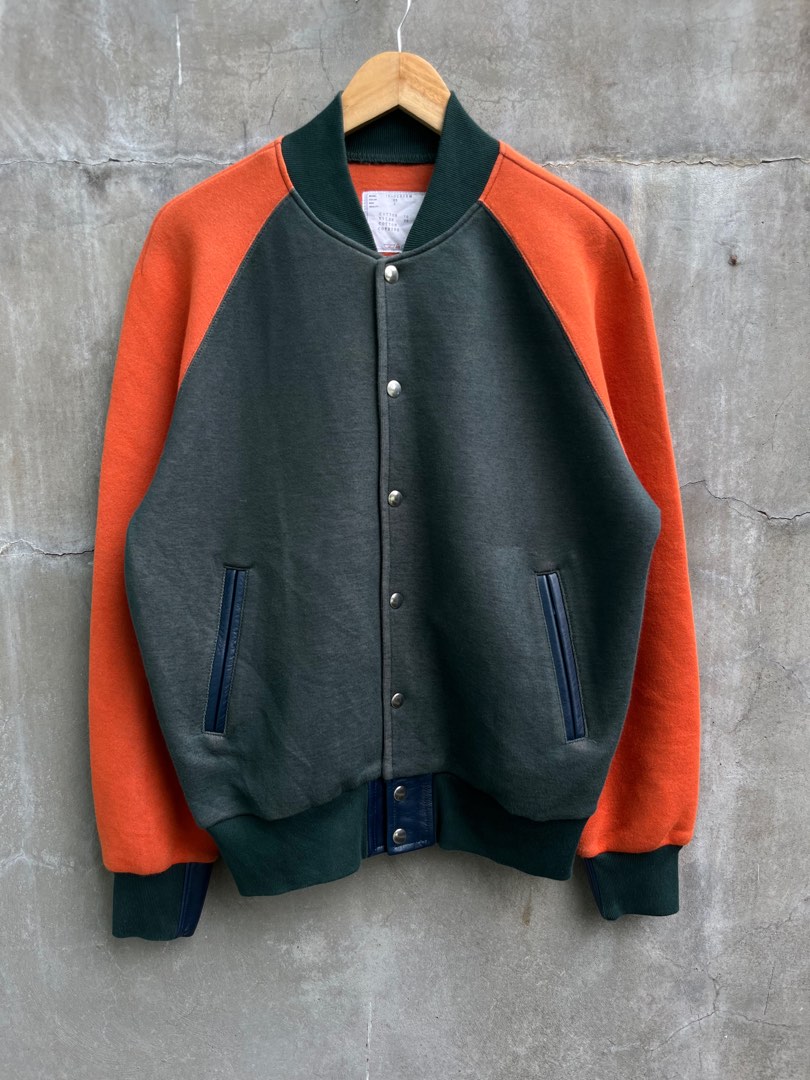 Sacai Two Tone Hybrid Varsity Jacket, Men's Fashion, Activewear on ...