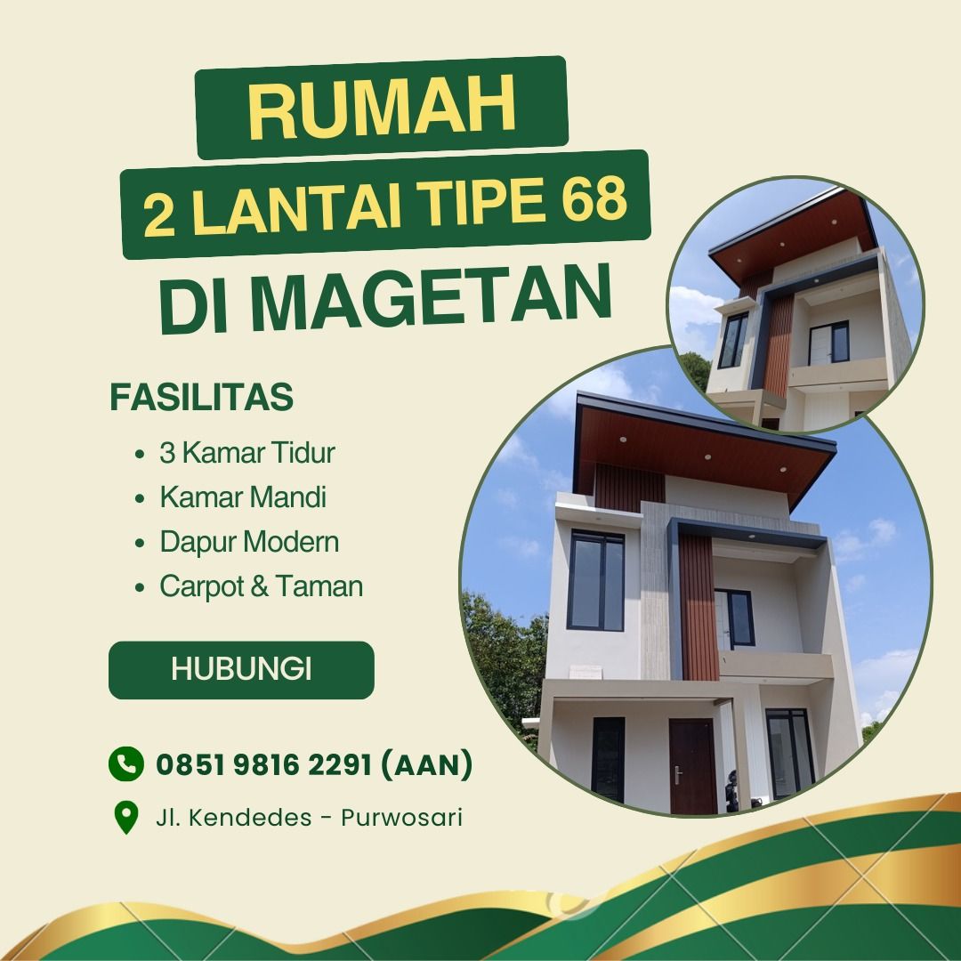SMART HOME MAGETAN, 2 LANTAI 400 JT AN, HUB 0851 9816 2291, Properti ...