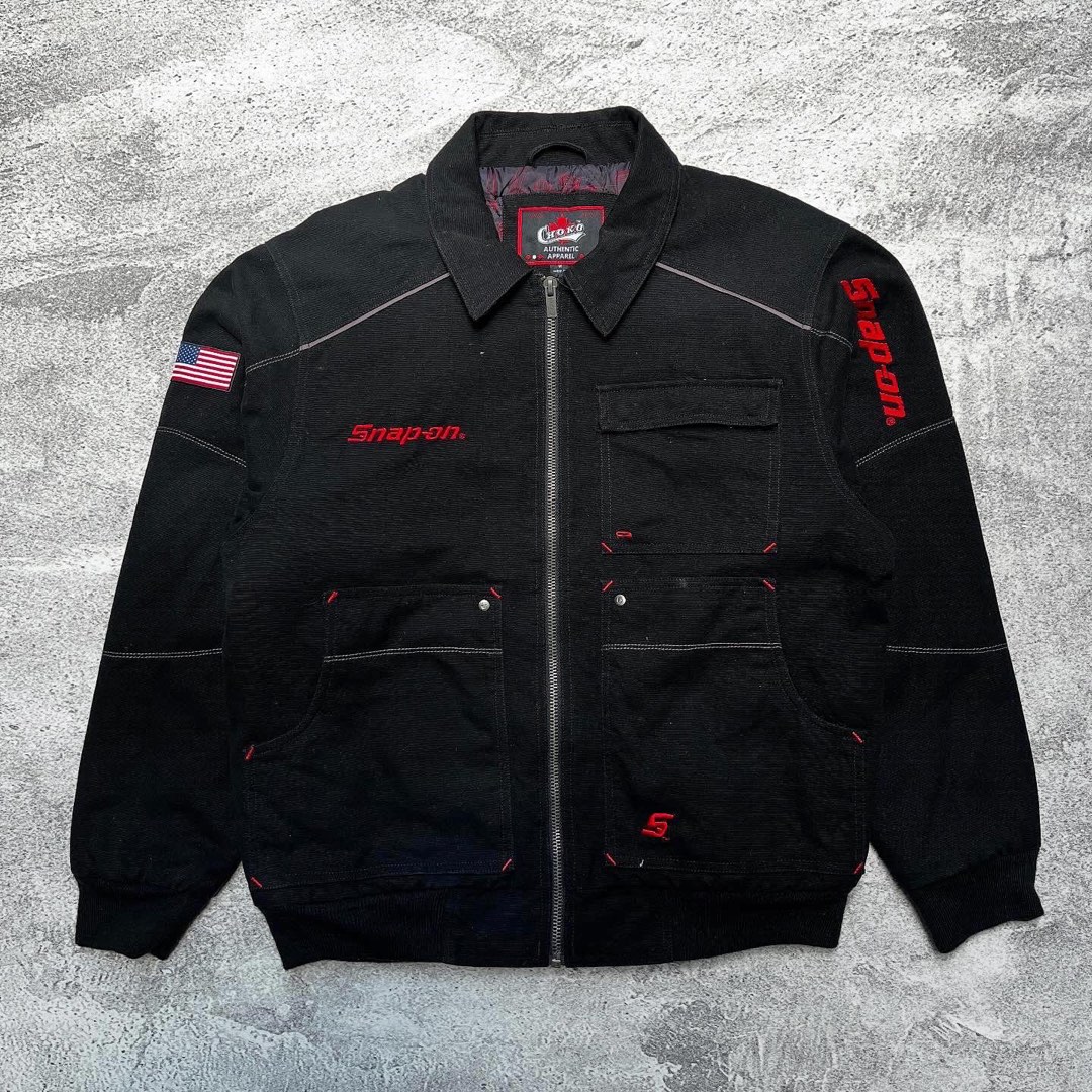 Snap-on Tools Canvas Work Jacket, Fesyen Pria, Pakaian , Atasan di ...