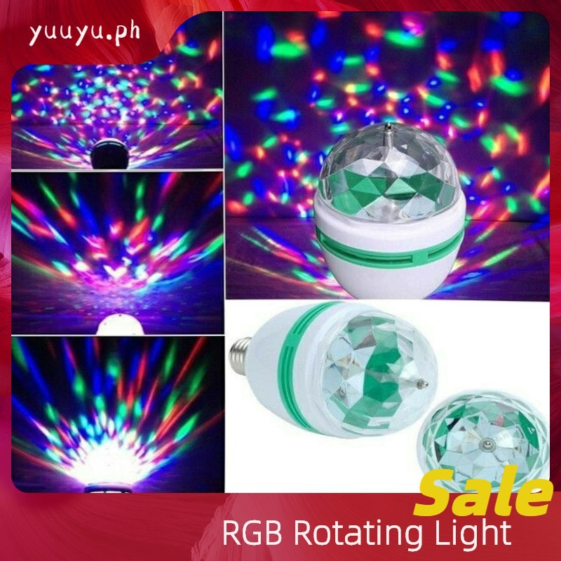 Socket RGB Full Color 360 Degree Rotating LED Lamp For Mini Party ...