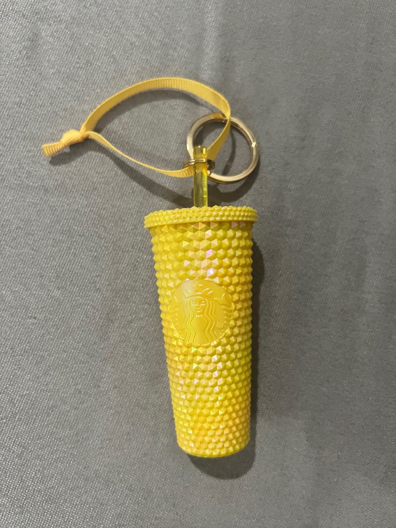 Starbucks Yellow Cold cup Key chain, Women's Fashion, Watches ...