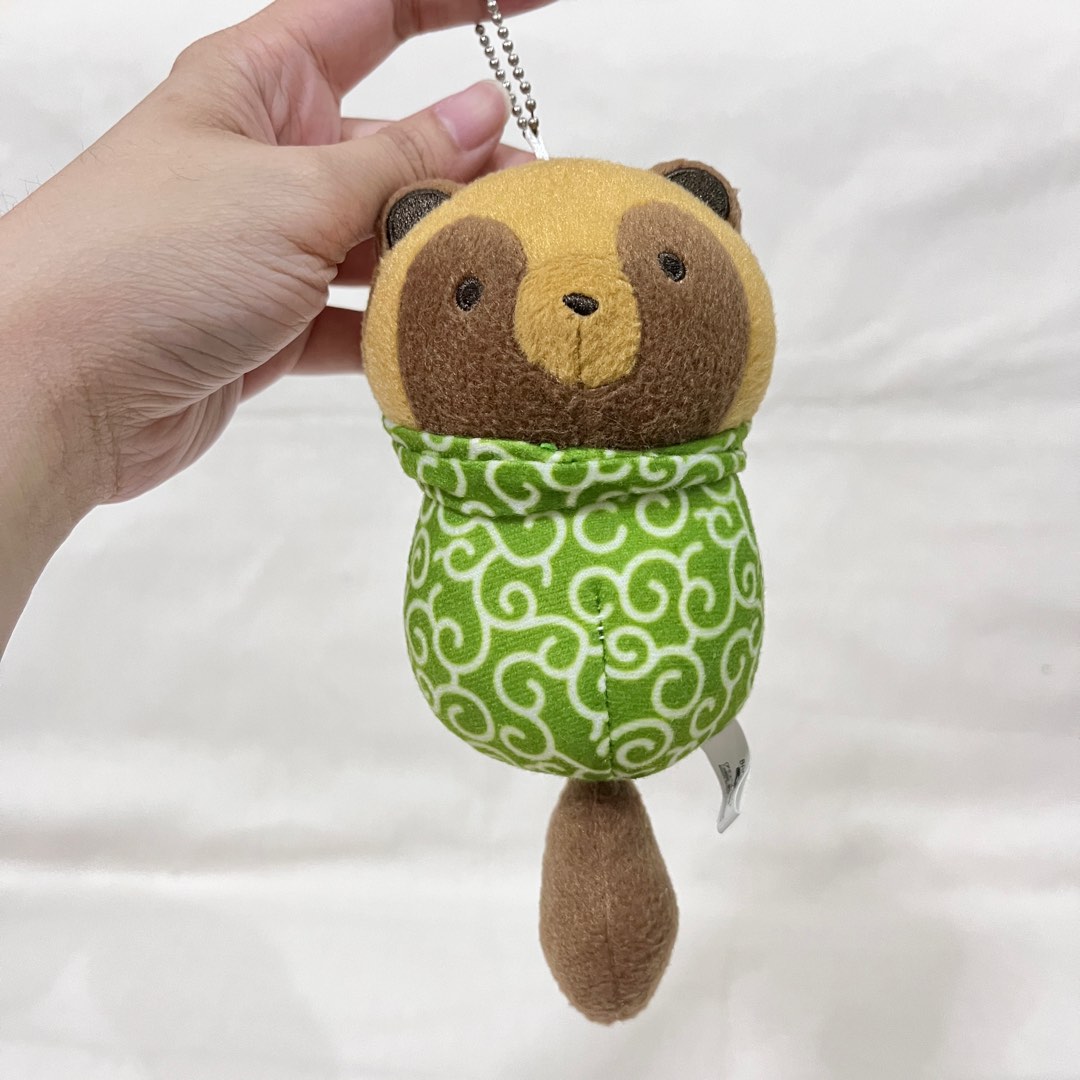 Tanuki to Kitsune Brown Raccoon Plush Charm Keychain, Hobbies & Toys ...