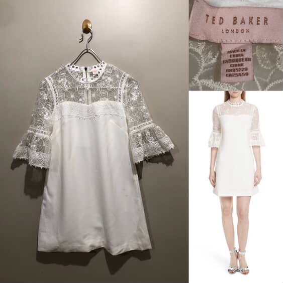 TED BAKER LUCIA LACE PANELLED DRESS, Women's Fashion, Dresses & Sets ...