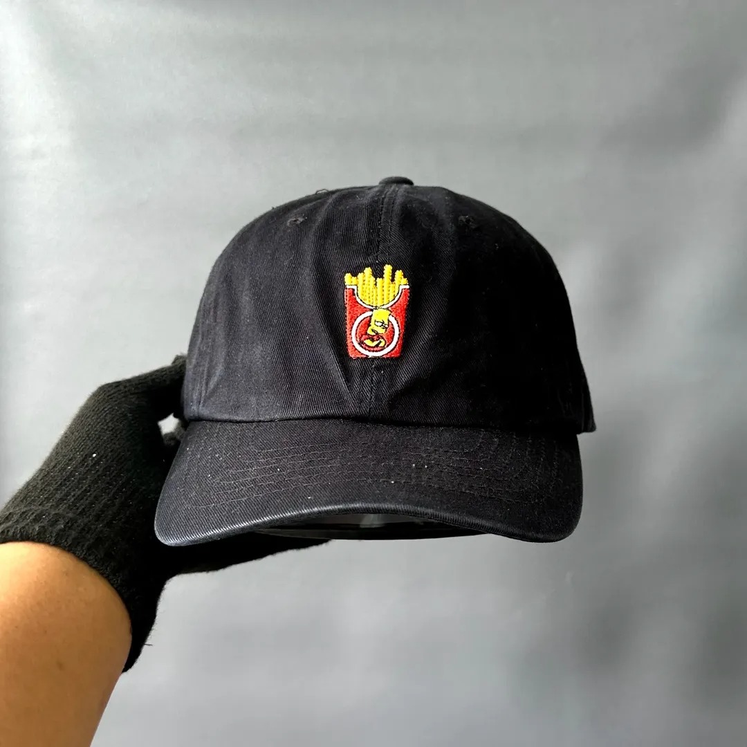 Topi Simple Cap THE SIMPSON - Frech Fries Hitam, Fesyen Pria, Aksesoris ...