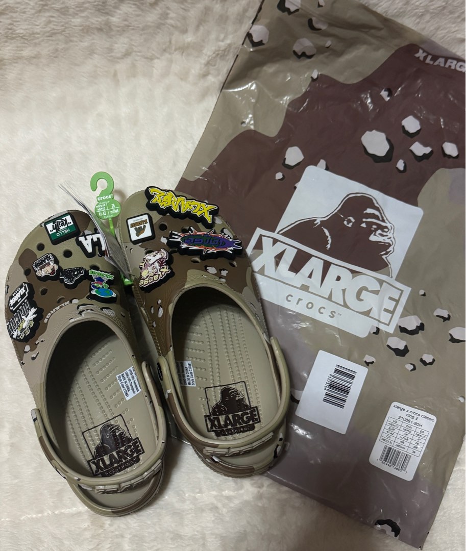 XLARGE x CROCS CLASSIC CLOG DESERT CAMO, Men's Fashion, Footwear ...