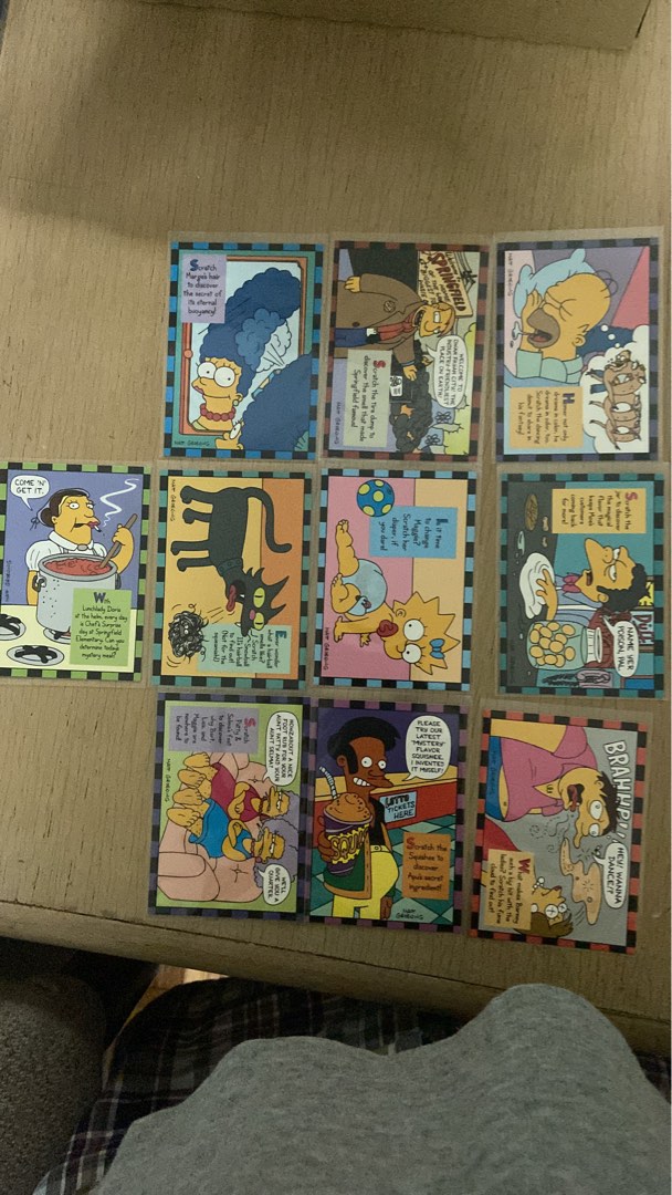 1994 Simpsons scratch and sniff cards (complete set of 10), Hobbies ...