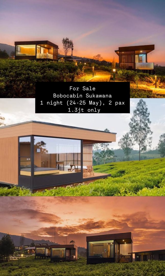 1 Night Bobocabin Sukawana for 2 pax, 24-25 May, Properti, Dijual di ...