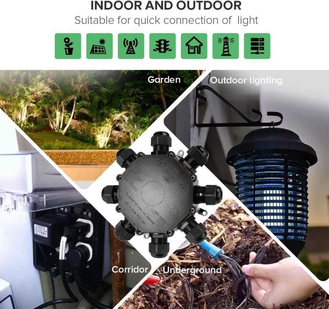 6 Way Electrical Junction Box, Furniture & Home Living, Home ...