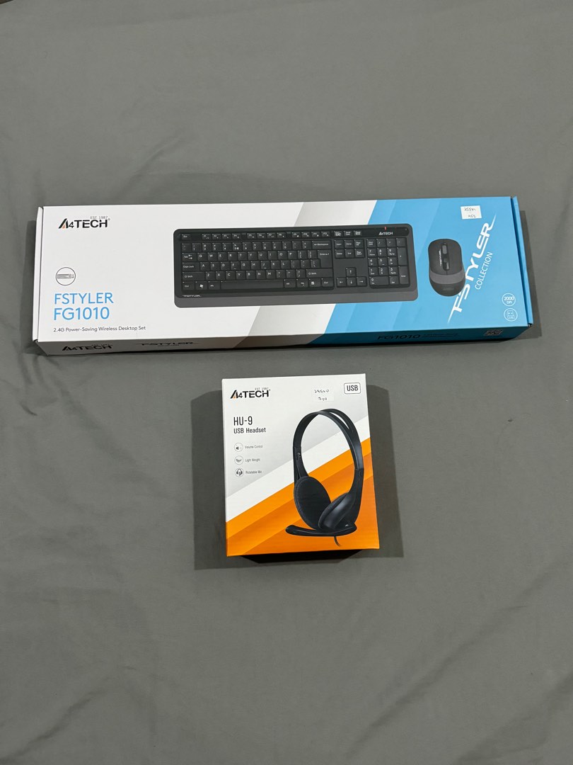 A4 Tech Keyboard and Headset, Computers & Tech, Parts & Accessories, Computer Keyboard on Carousell