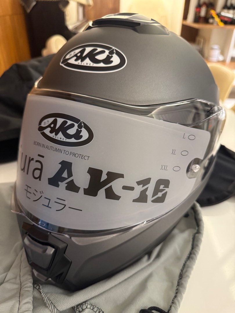 Aki full face helmet, Motorcycles, Motorcycle Apparel on Carousell