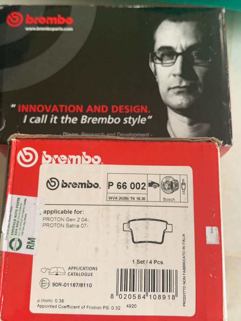 Brembo satria/Gen2 brake pad, Auto Accessories on Carousell