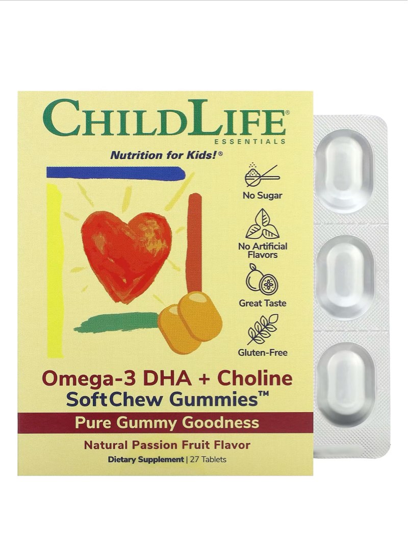 Childlife omega 3 dha + choline, Health & Nutrition, Health Supplements ...