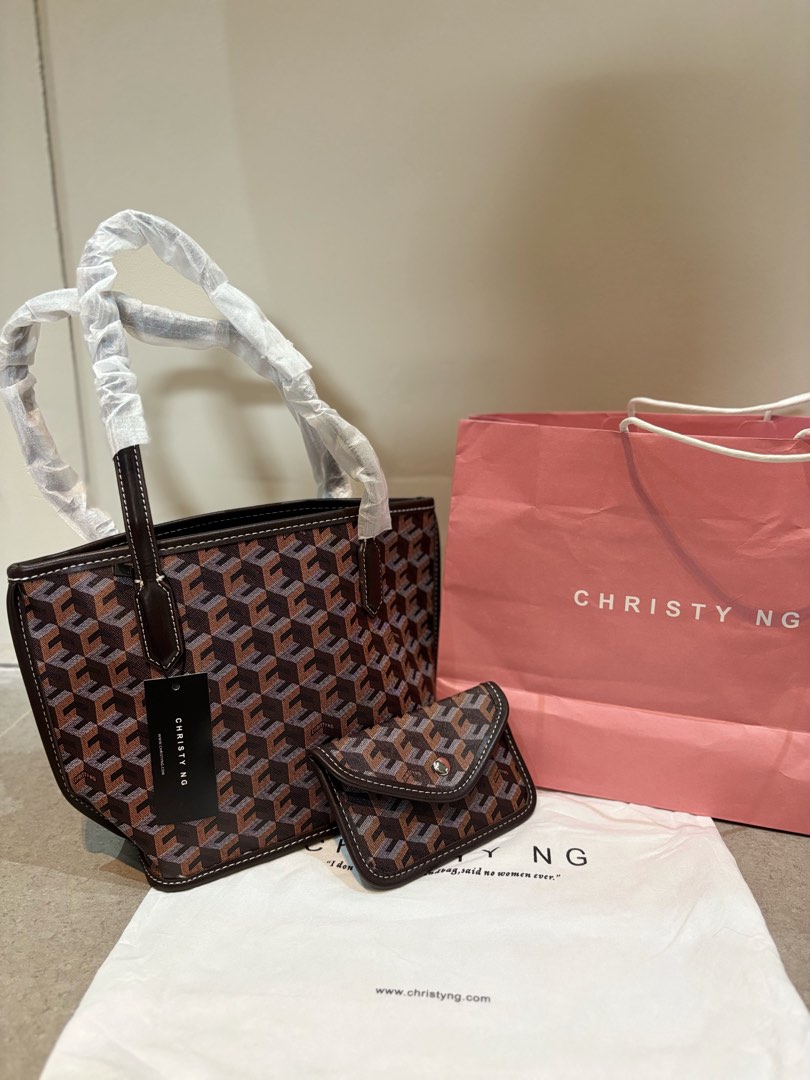 Christy ng Russo Chestnut Brown Small, Barang Mewah, Tas & Dompet di ...