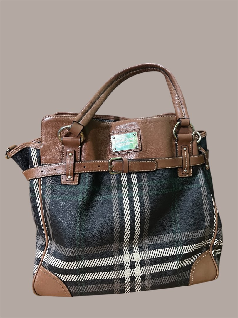Classic Beanpole Checkered Large Two Way Bag, Women's Fashion, Bags ...
