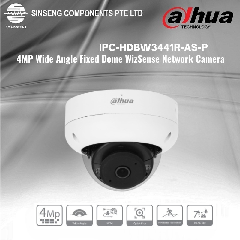 [Retail Exclusive Limited] Dahua 4MP Wide Angle Audio Dome WizSense Network Camera [Order Model ...