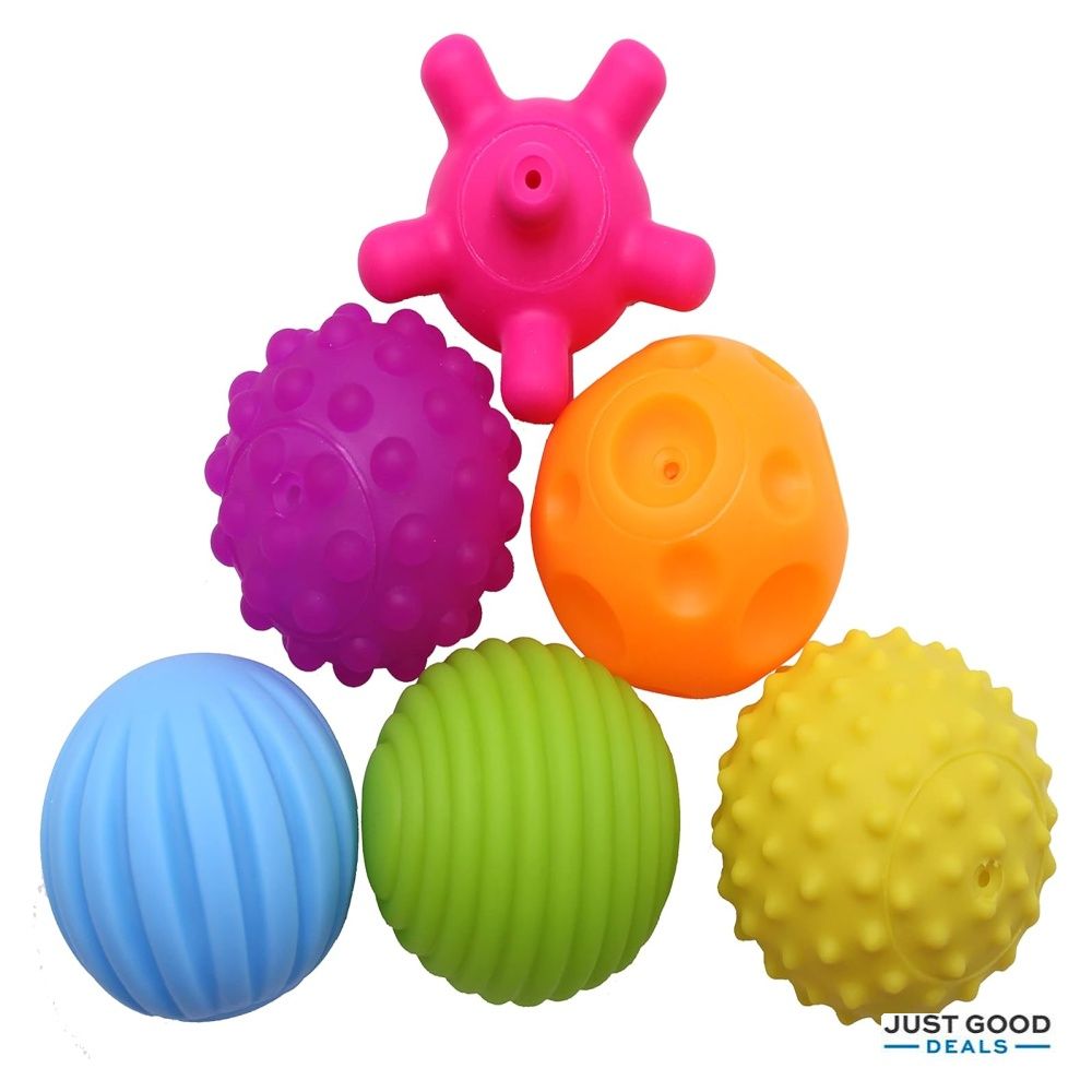 FIVOENDAR 6 Pack Sensory Balls for Kids, Soft & Textured Massage Balls ...