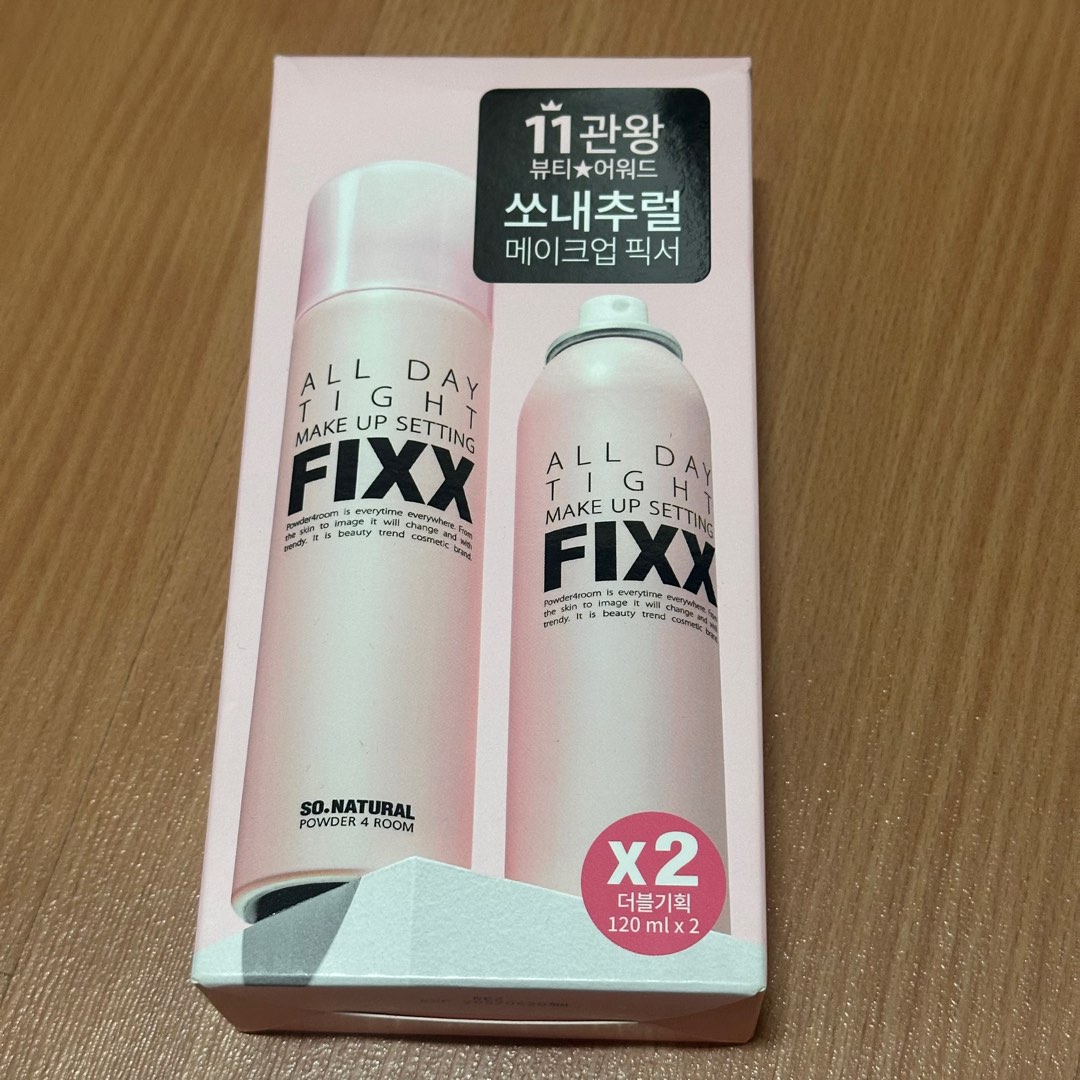 fixx all day tight makeup setting spray korea 120ml x 2 box, Beauty ...