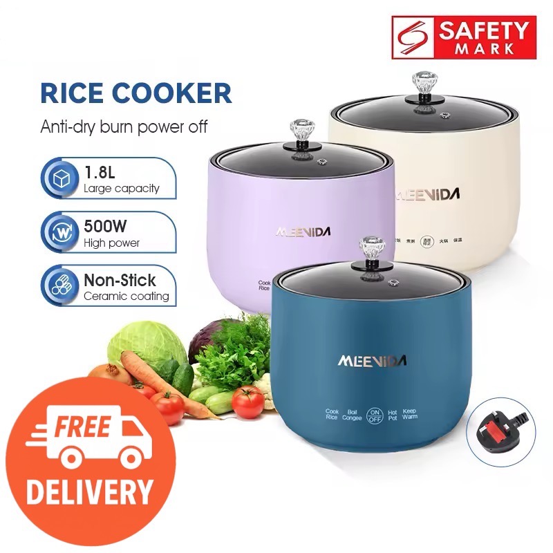 [FREE DELIVERY] Safety Mark Rice Cooker | 1.8L Electric Ceramic Rice ...