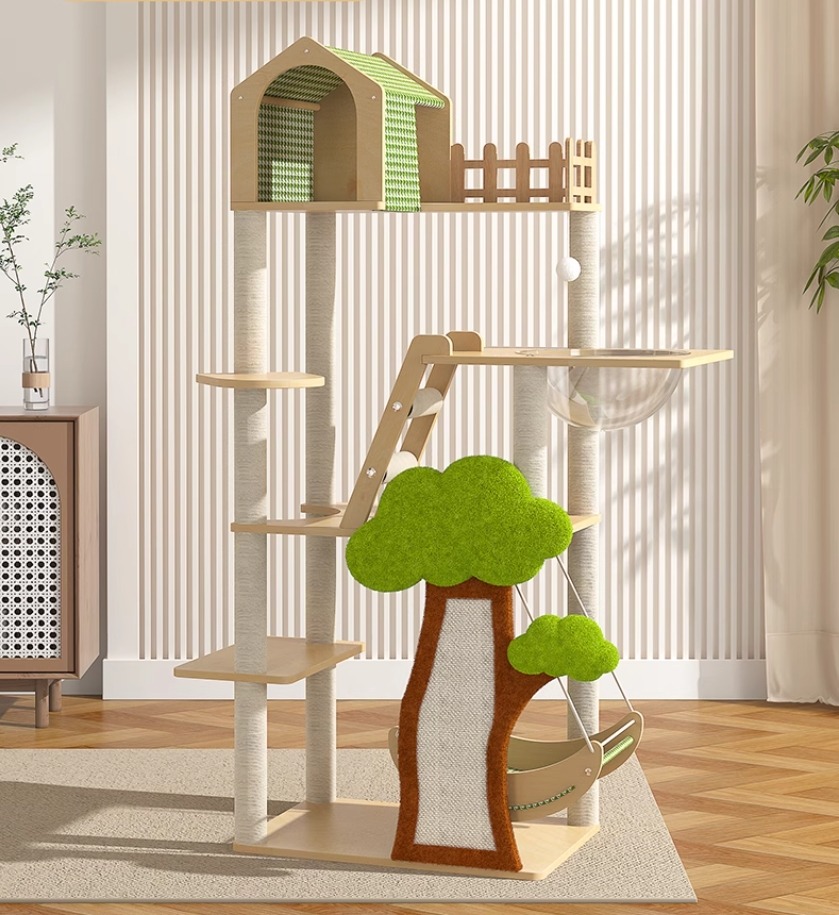 [Free Delivery]Forest Treehouse Cat Condo/ Multifunctional Cat Fun ...