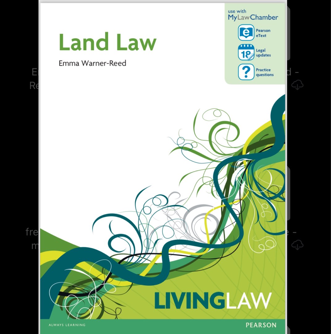 (full pdf) Emma Warner-Reed - Land Law, Hobbies & Toys, Books ...