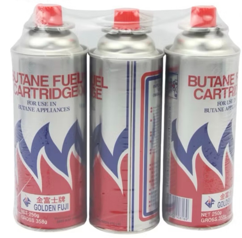Golden Fuji Butane Fuel Gas Cartridge Set Steamboat Fuel Pack of 3 ...