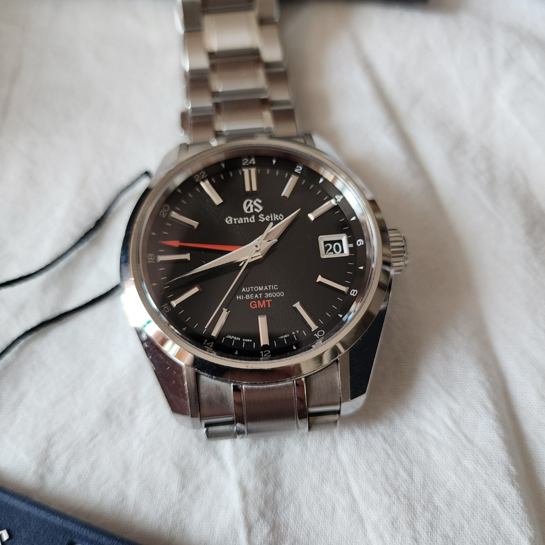 Grand Seiko GMT GS44 case SBGJ203, Full Set, 名牌, 手錶 - Carousell
