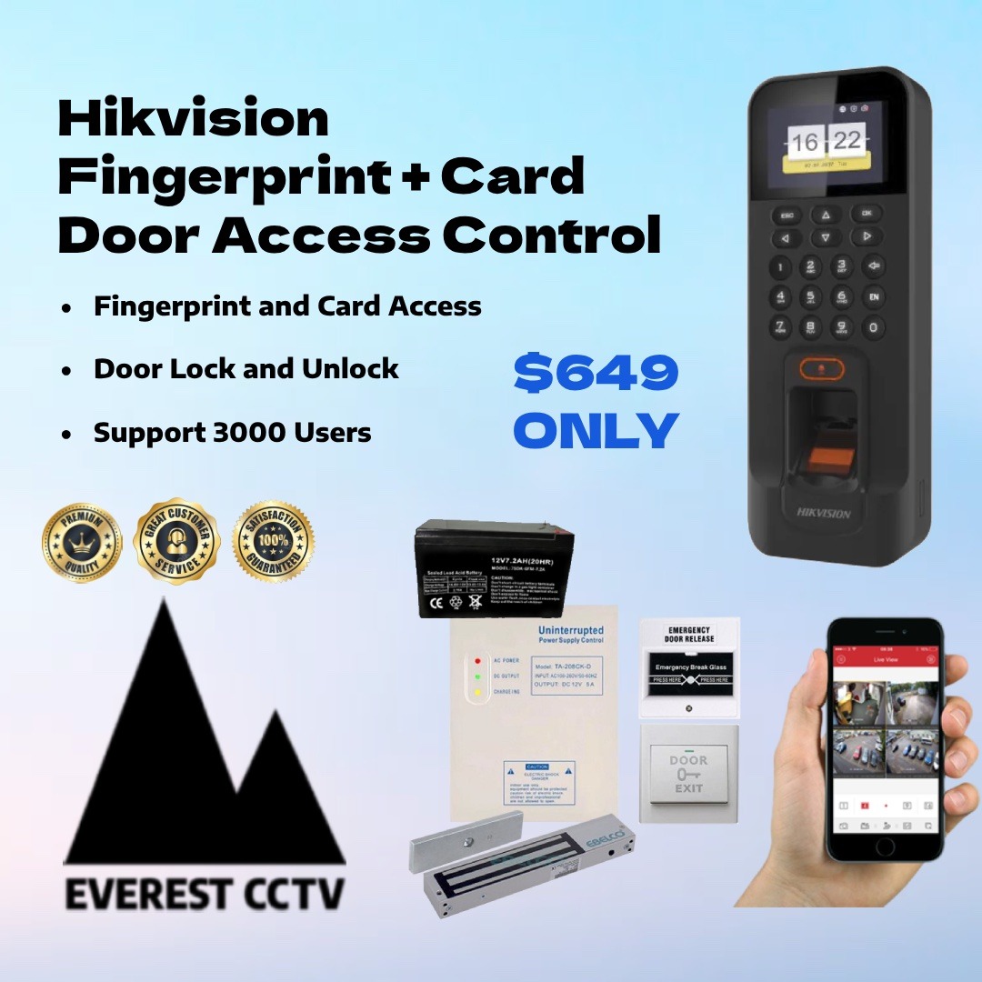 Hikvision Door Access Control with Fingerprint and Card - Analog IP POE ...