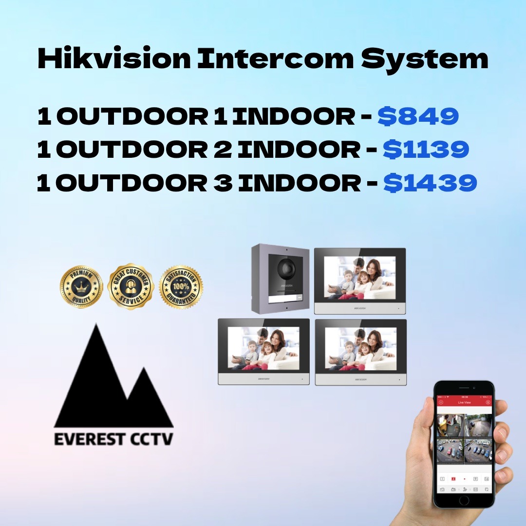 Hikvision Intercom System with Indoor Outdoor Station - Analog IP POE ...