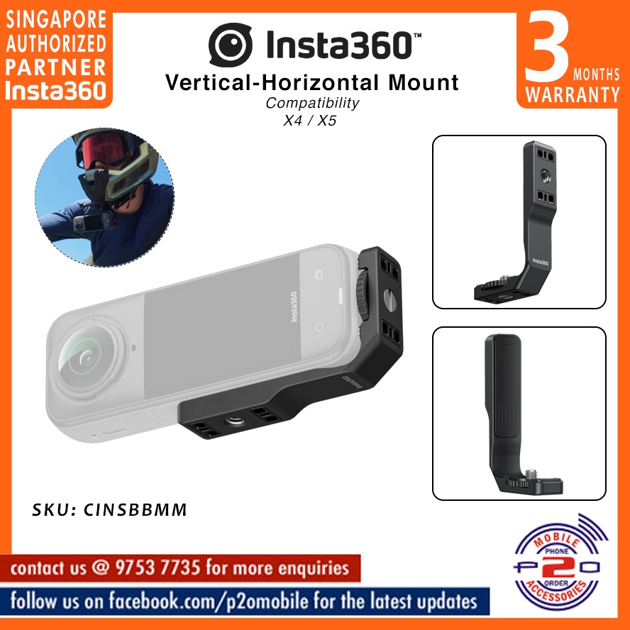 Insta360 X4/X5 Vertical-Horizontal Mount, SKU: CINSBBMM, Photography ...